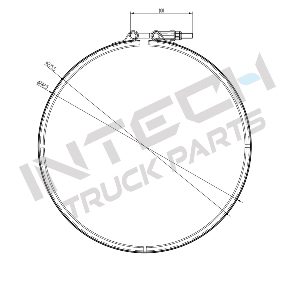 Exhaust Clamp – Detroit Diesel 10.5″ V-Band Clamp A6809950202 Inlet ...