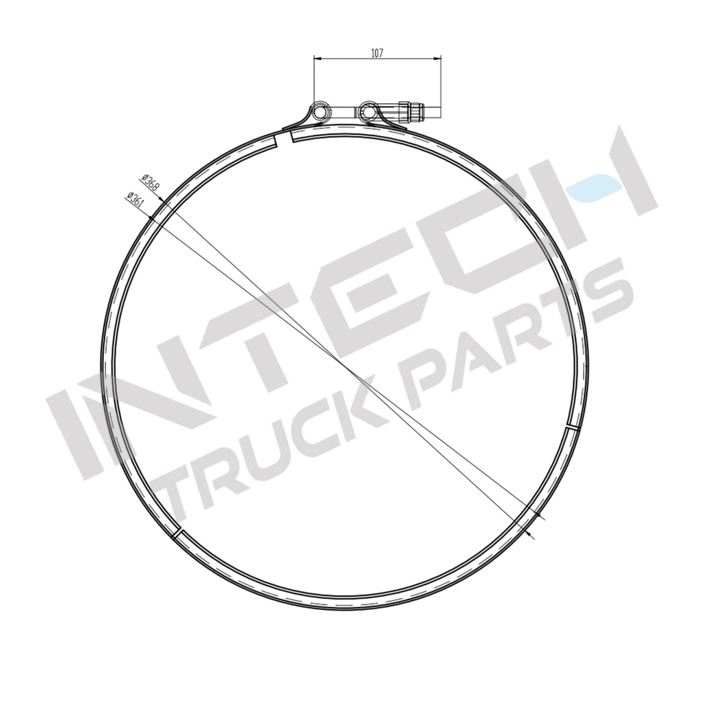 Exhaust Clamp – Detroit Volvo/Mack 14.26″ V-Band Clamp, A4709950002 ...