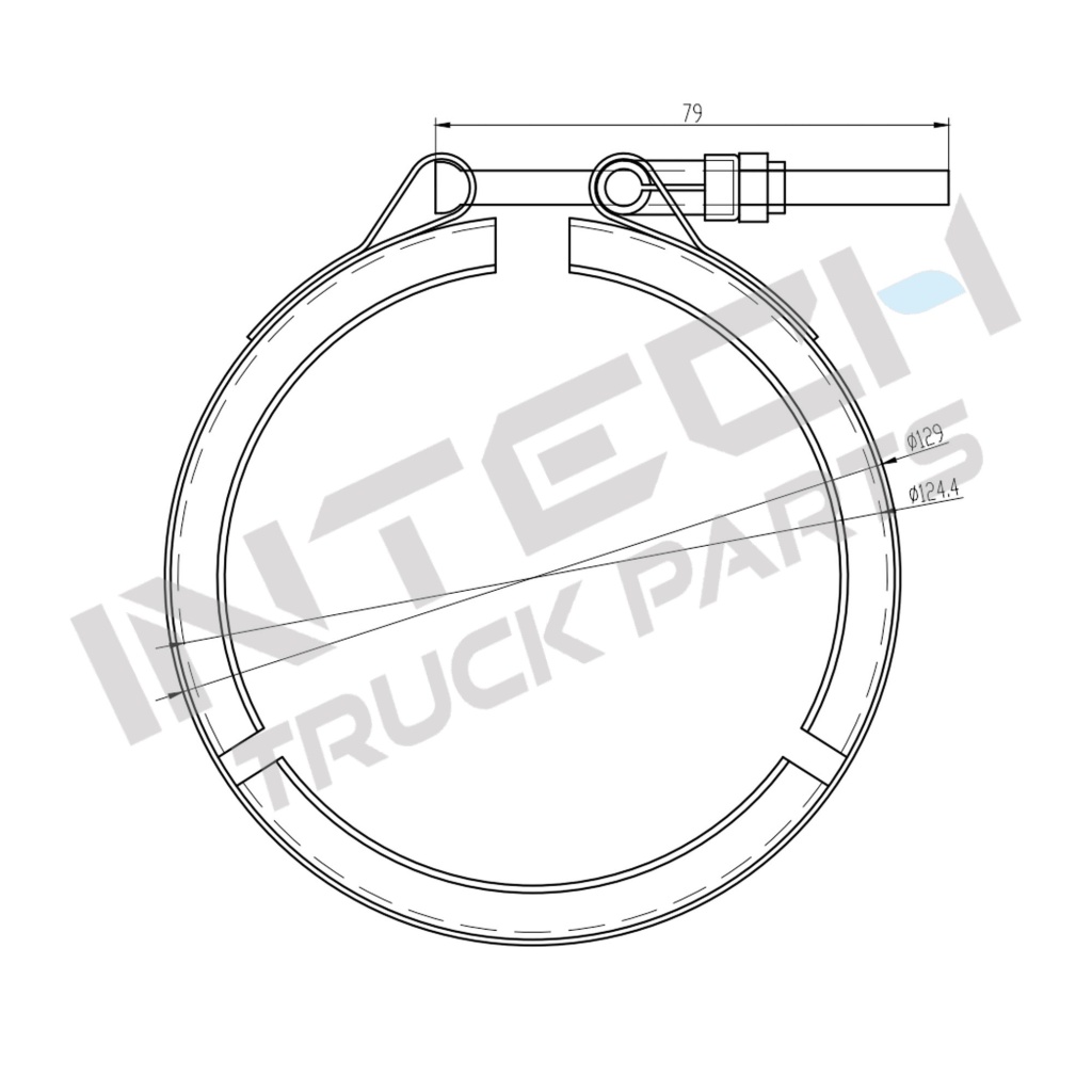 Exhaust Clamp – Volvo 4.81″ V-Band Clamp 21021852 – Intech Truck Parts